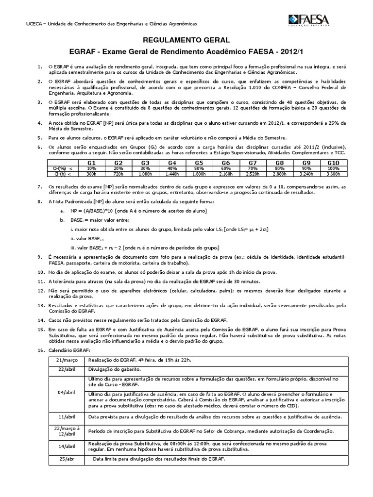 EGRAF 2012-1 - Regulmento Da UCECA | PDF