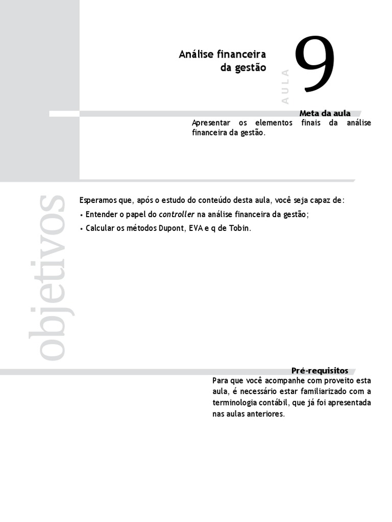 Aula 09 | PDF | Custo de capital | Investimentos