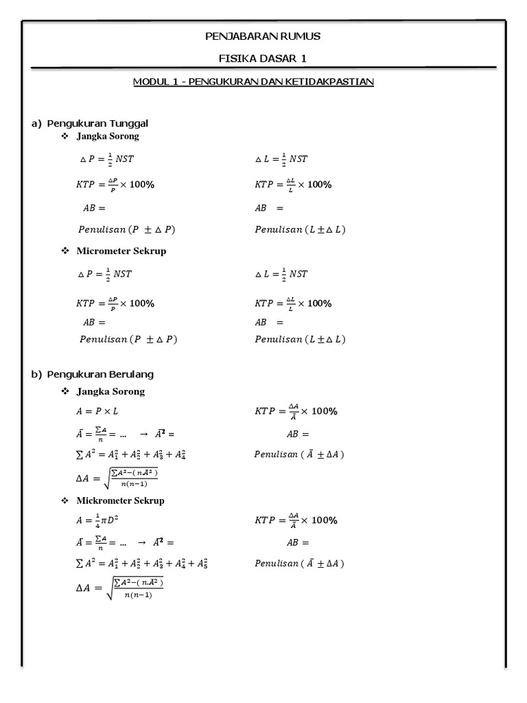 Penjabaran Rumus FD1-2 | PDF