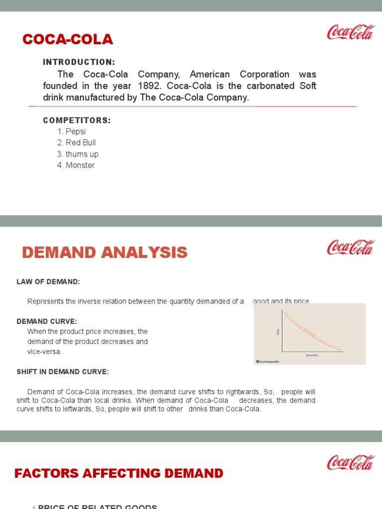 Coca-Cola Demand and Price Elasticity Analysis | PDF | Demand ...