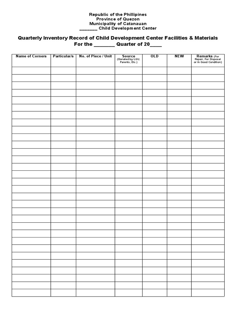 Facilities & Materials Forms | PDF