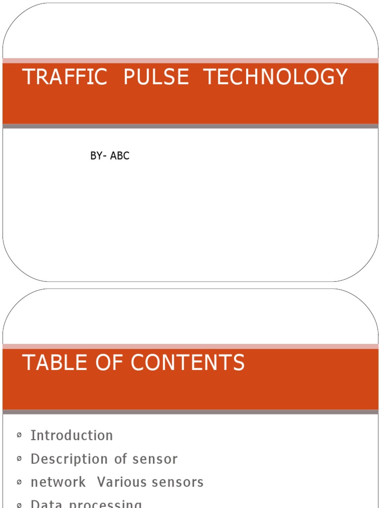 Traffic Pulse Technology D | PDF | Wireless Sensor Network | Computer ...