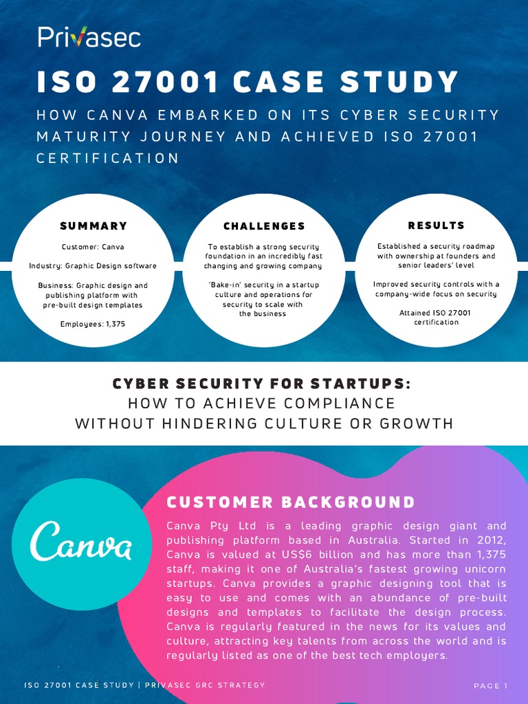 ISO 27001 Case Study | PDF | Information Security | Risk