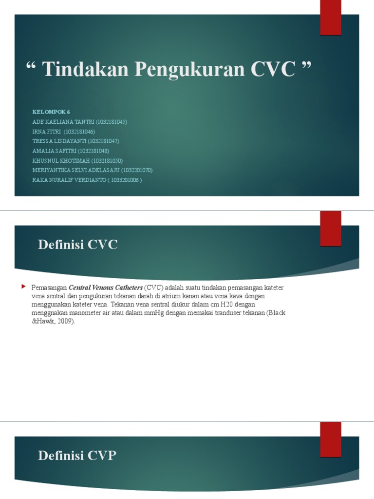 Kelompok 6 Kritis (Tindakan Pengukuran CVC) | PDF