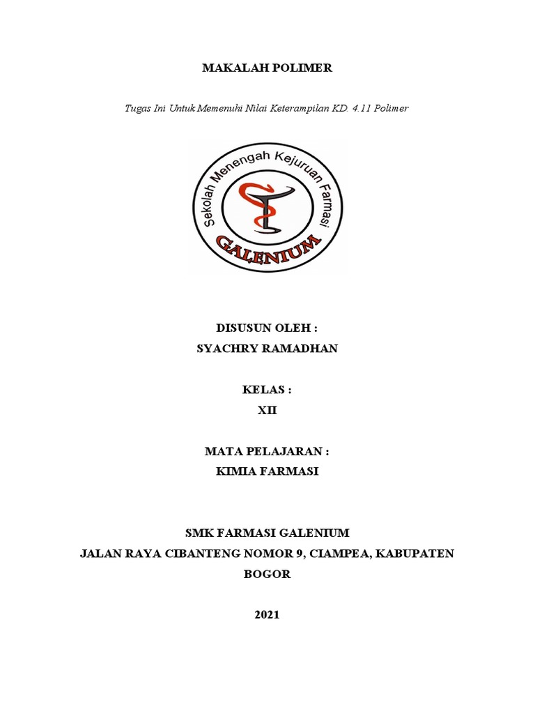 Makalah Polimer | PDF