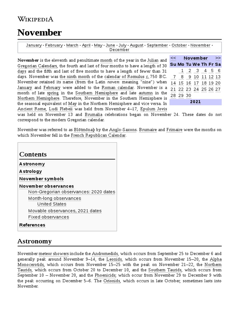 November: November Sumotuwethfrsa November Is The Eleventh and ...