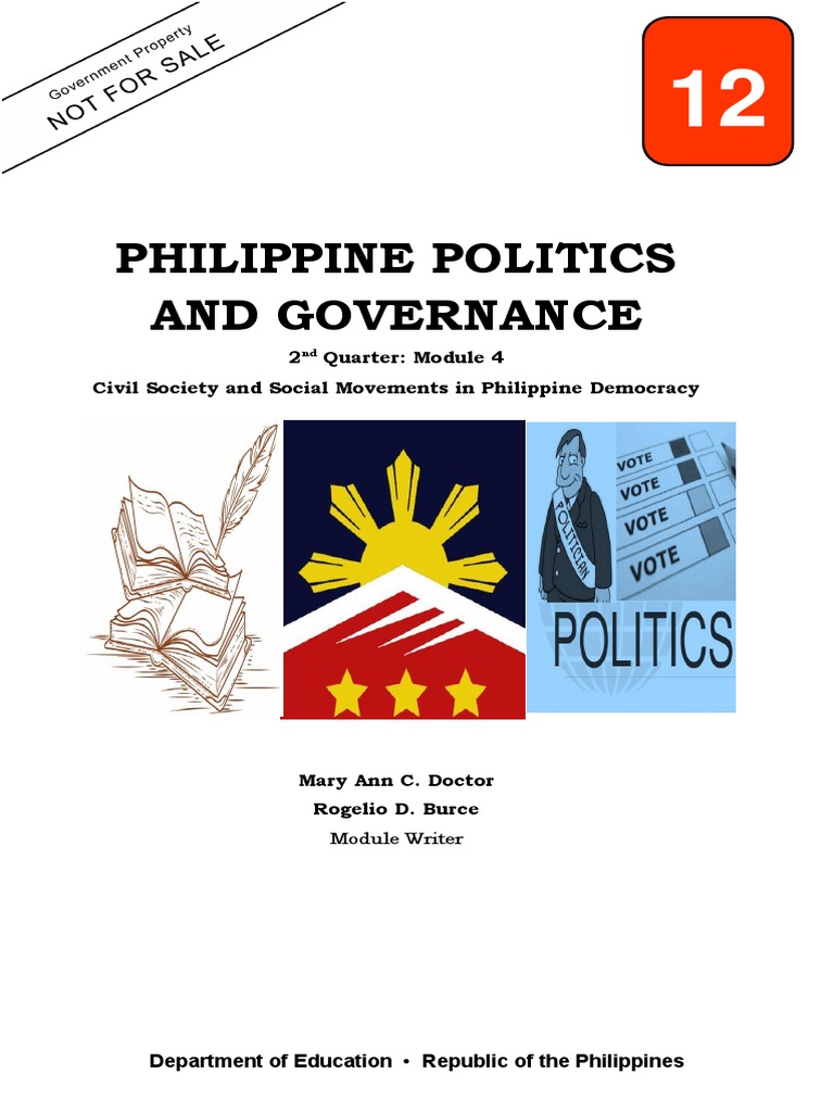 Philippine Politics and Governance: 2 Quarter: Module 4 Civil Society ...