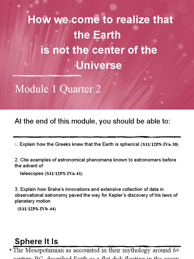 Module 1 QTR How We Come To Realize That The | PDF | Eclipse | Moon