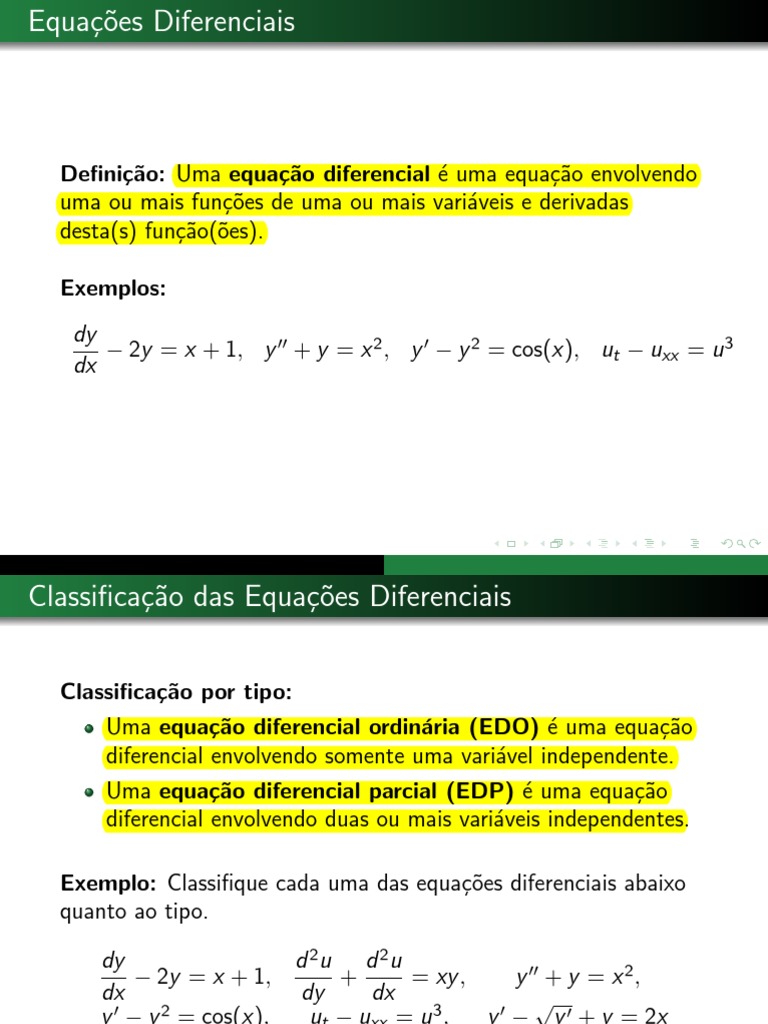 LE300 - 1 Equacoes Diferenciais - Alunos | PDF | Equações diferenciais ...