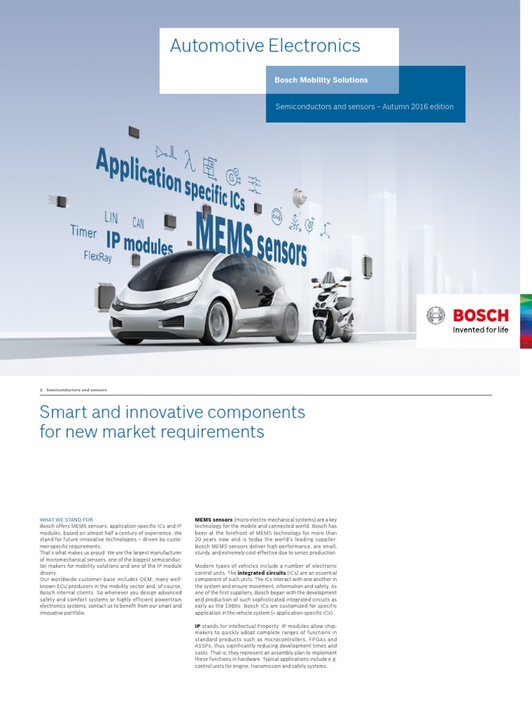 Automotive Electronics: Bosch Mobility Solutions | PDF | Accelerometer ...