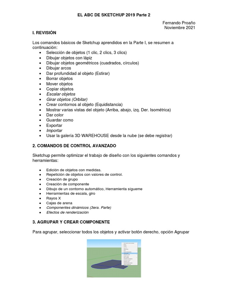 El Abc de Sketchup | PDF | Herramientas