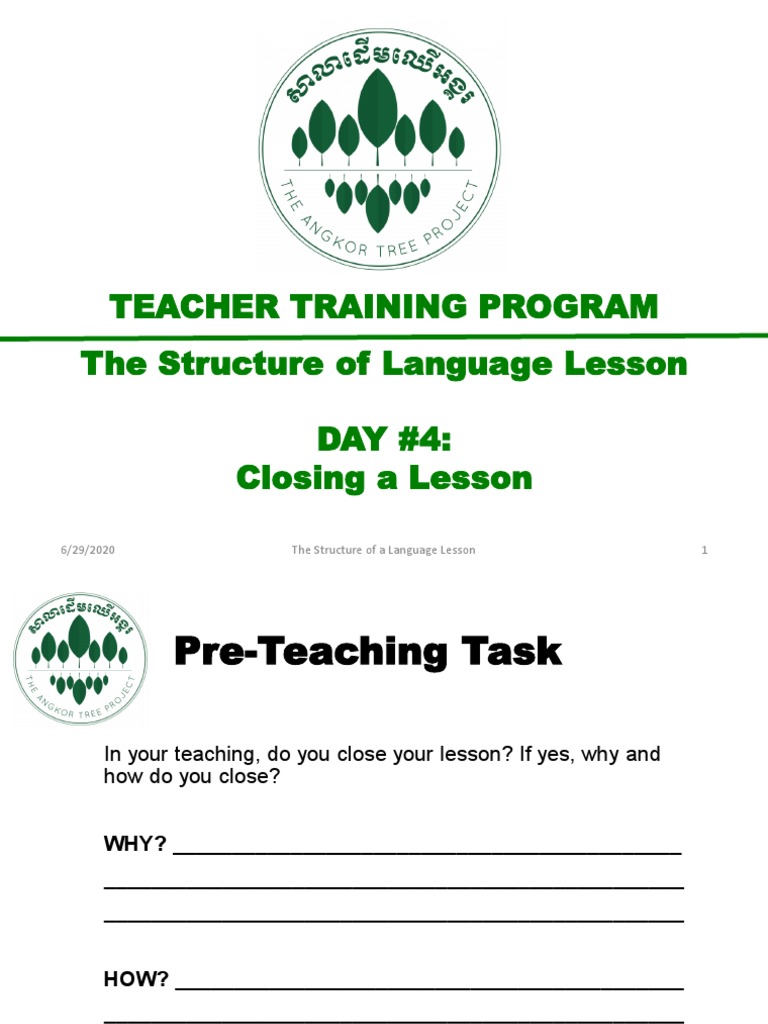 Day #4 Closing A Lesson | PDF | Lesson Plan | Teaching