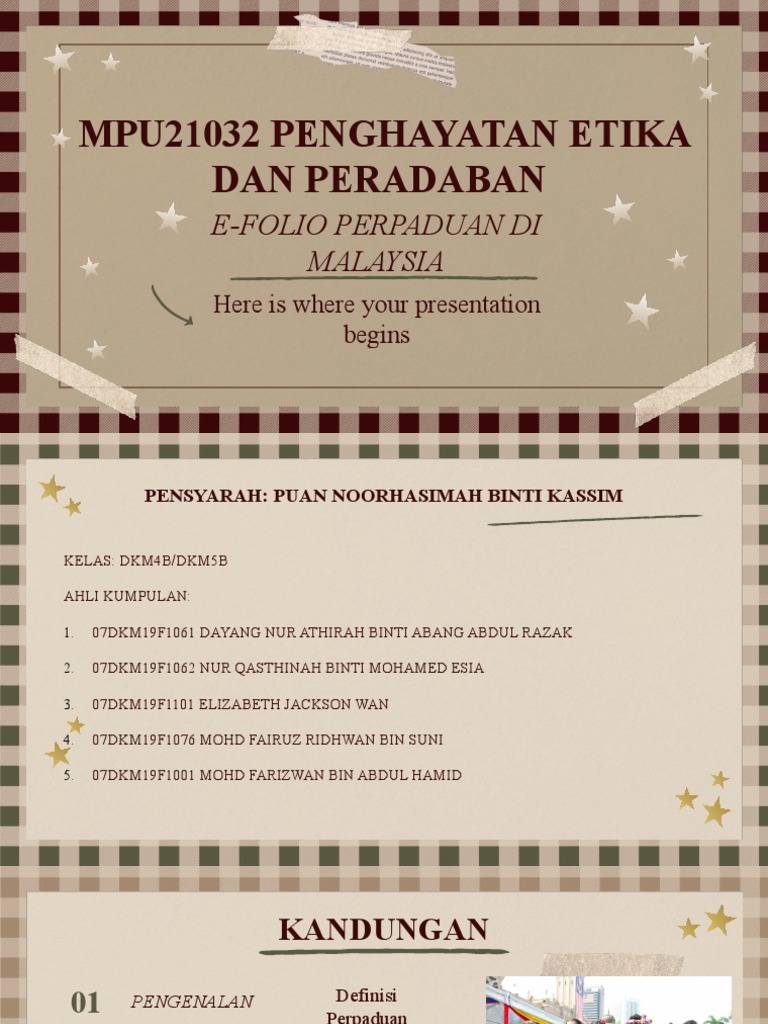 Mpu21032 Efolio Perpaduan Di Malaysia Kump 1 | PDF