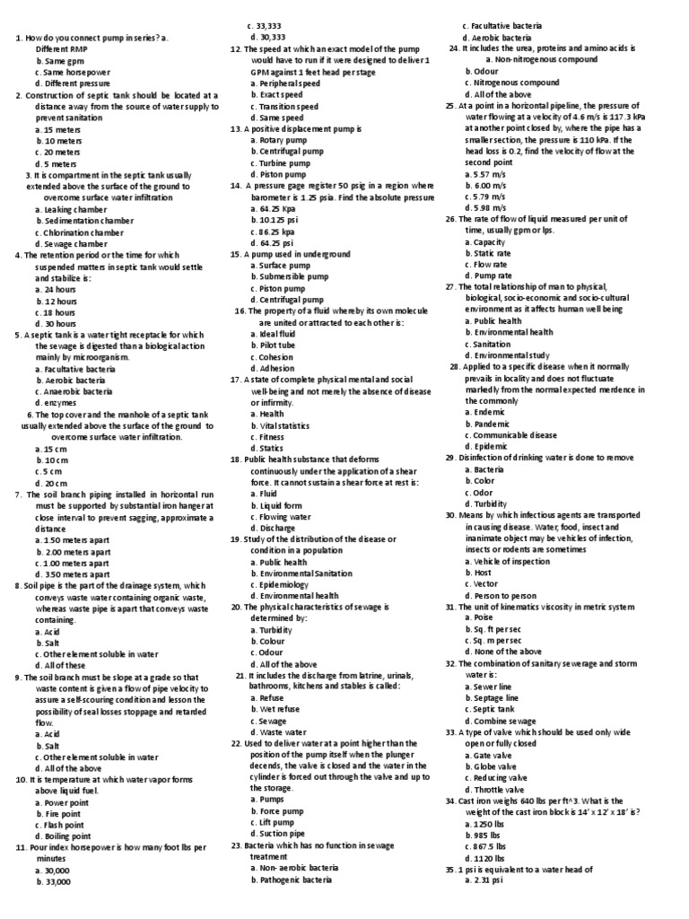 Midterm Exam Pdf Plumbing Storm Drain