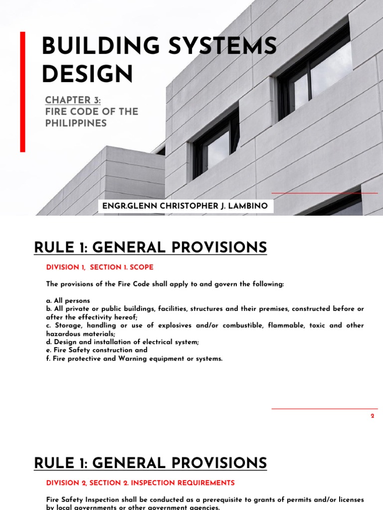 Building Systems Design: Fire Code of The Philippines | PDF | Stairs | Door