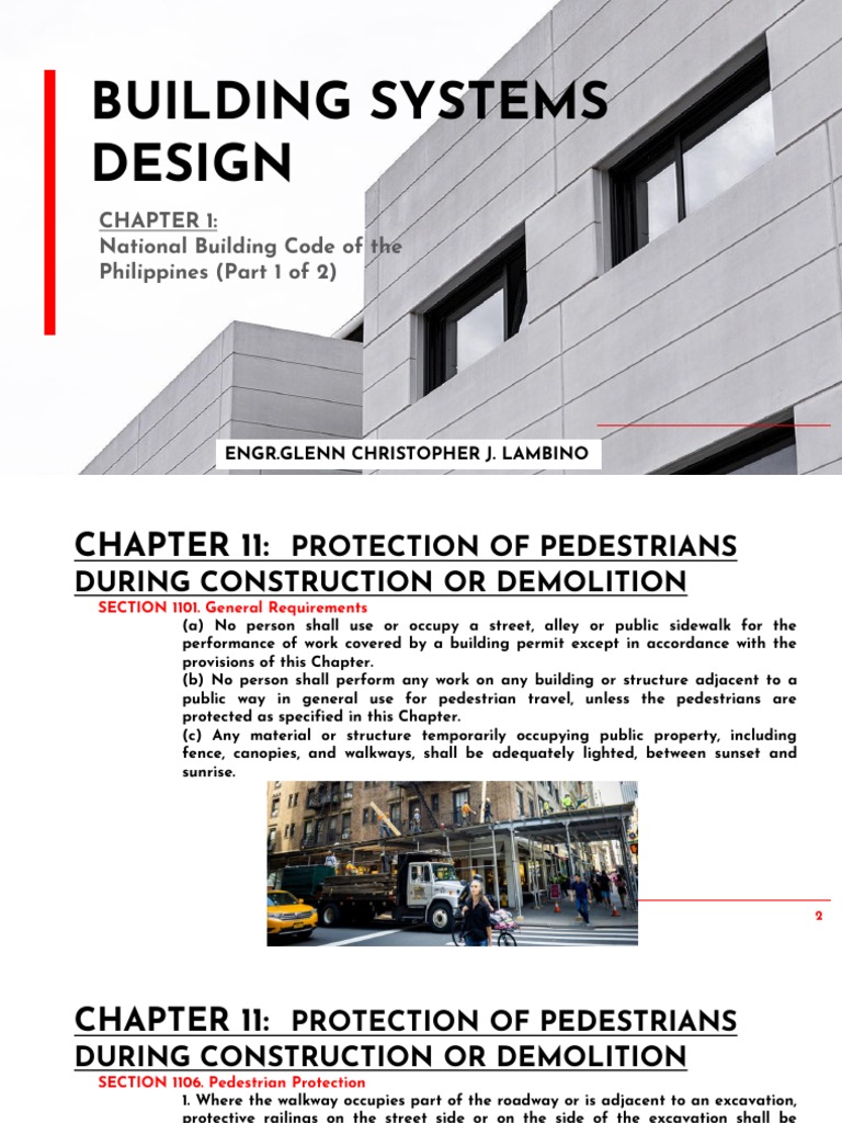 Building Systems Design: National Building Code of The Philippines ...