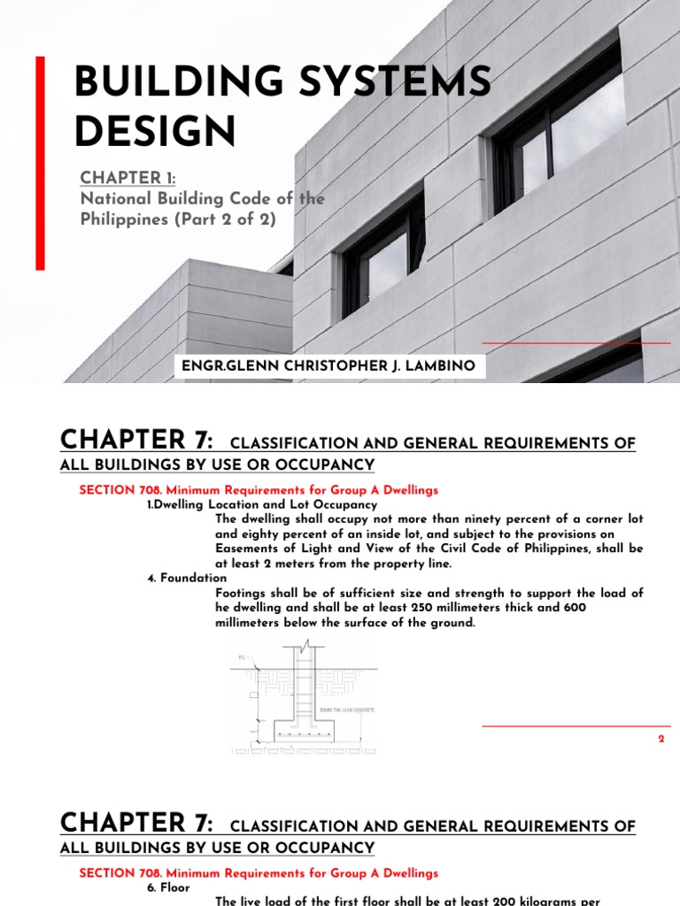 Building Systems Design: National Building Code of The Philippines ...
