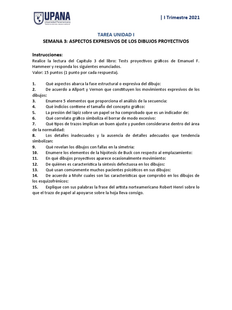 Tarea Semana 3 (Unidad 1) | PDF