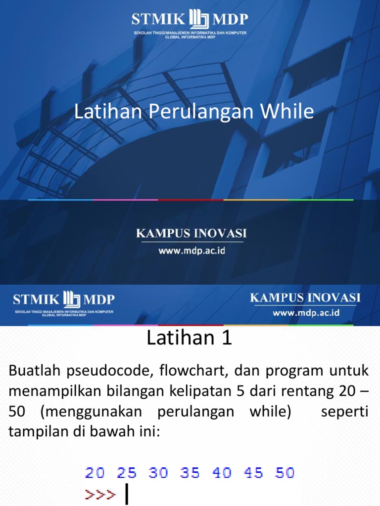 Latihan Perulangan While | PDF