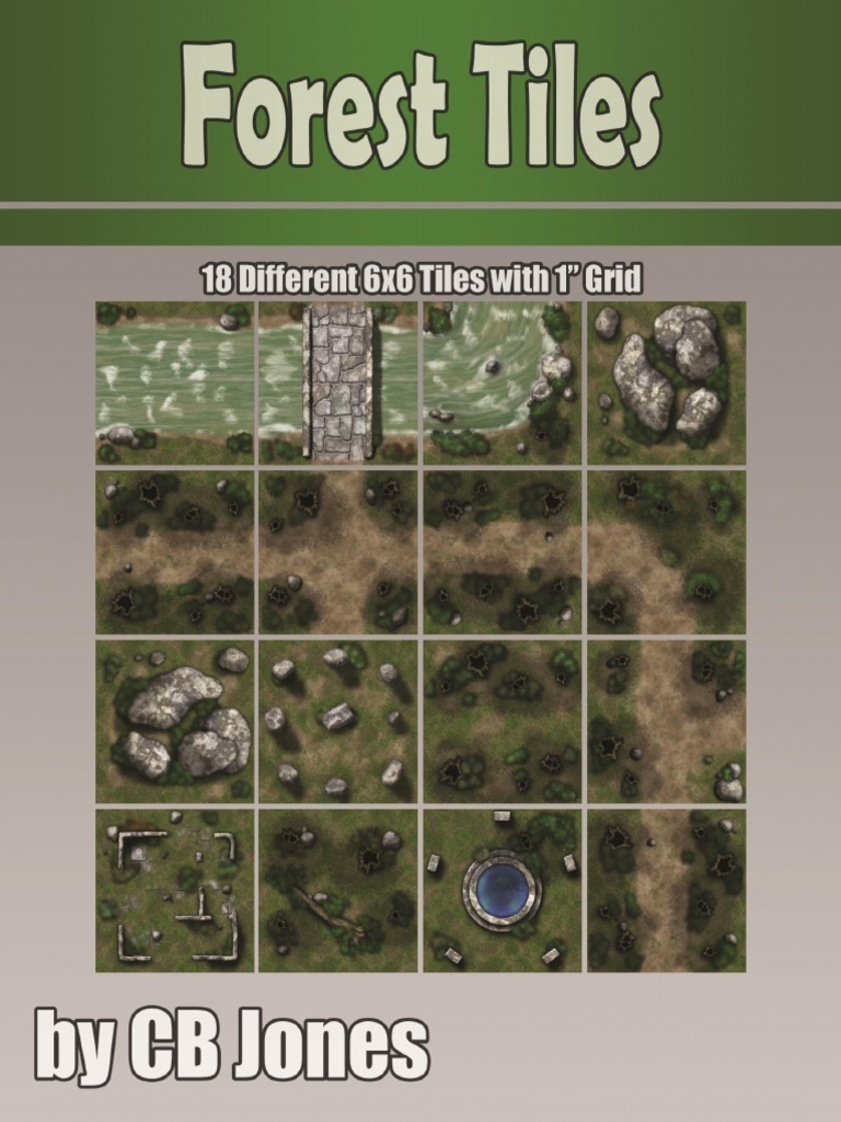 Forest Tiles v2017 With Grid | PDF | Games & Activities | Art