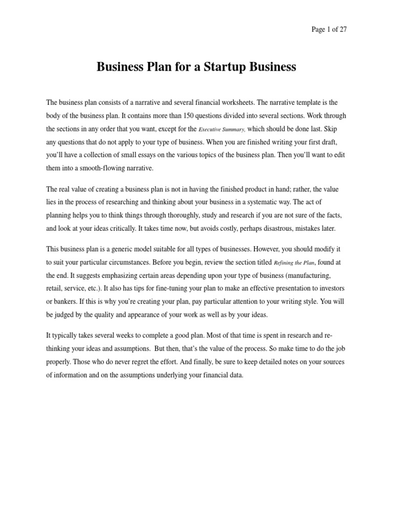 Business Plan Example A 1 | PDF | Balance Sheet | Inventory