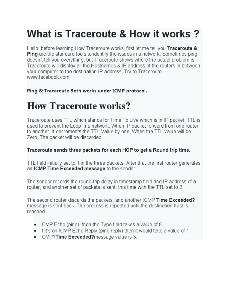 What Is Traceroute & How It Works ?: Ping Are The Standard Tools To ...