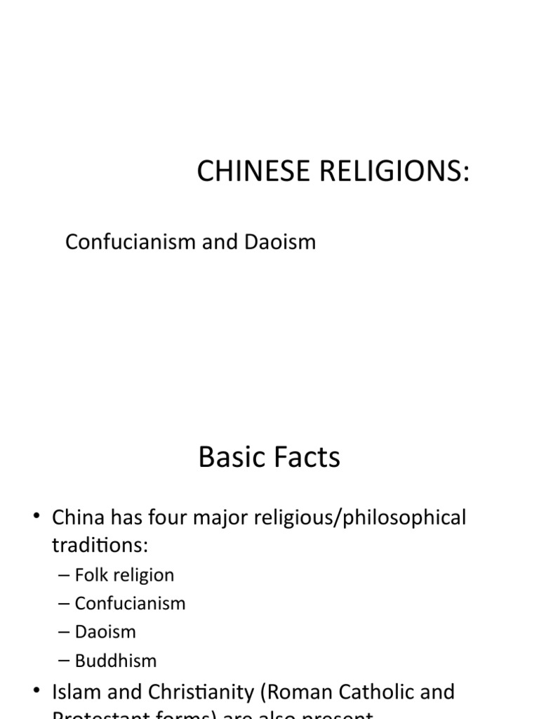Chinese Religions:: Confucianism and Daoism | PDF