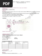 Exp - 1 Vernier Callipers PDF | PDF | Volume | Physics