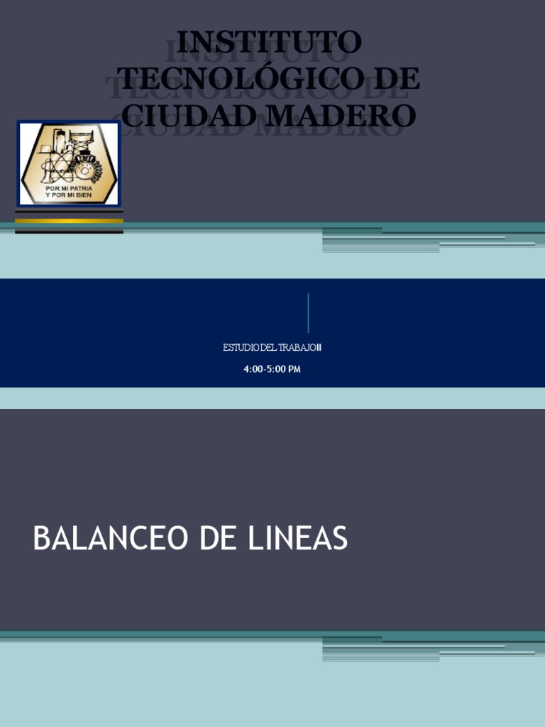 Balanceo de Líneas Gráfico IV B 2015 | PDF