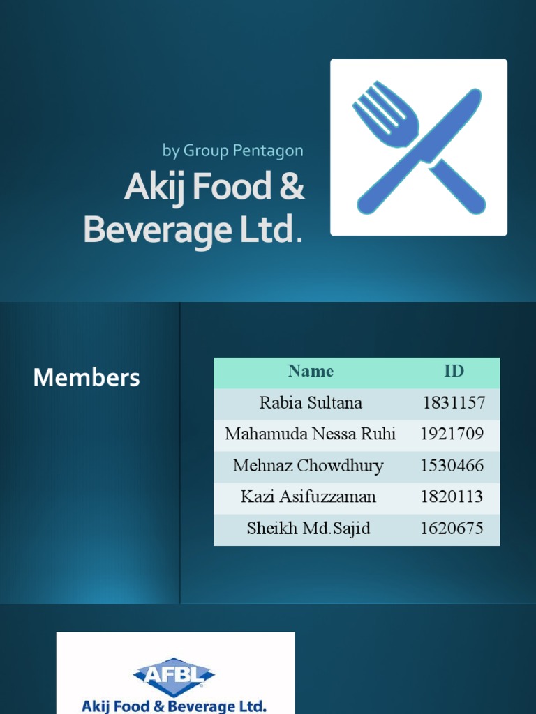 Akij Food & Beverage LTD.: by Group Pentagon | Download Free PDF ...