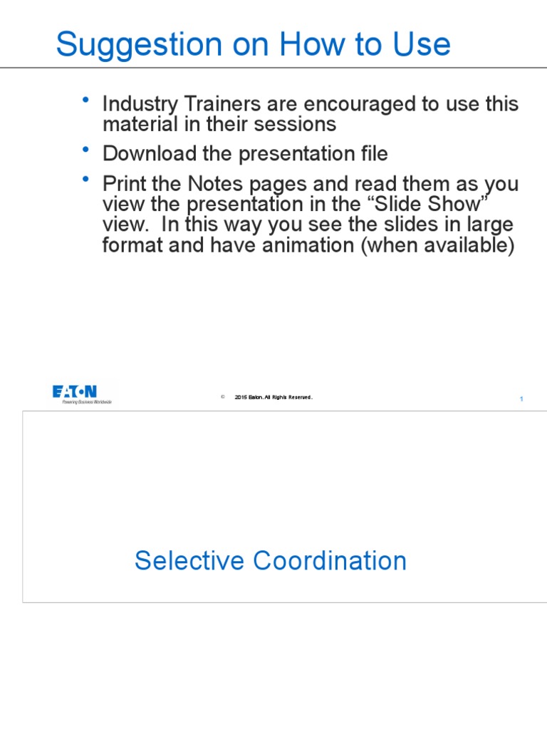 Bus Ele TR Selective Coordination Basics | PDF | Elevator | Reliability Engineering