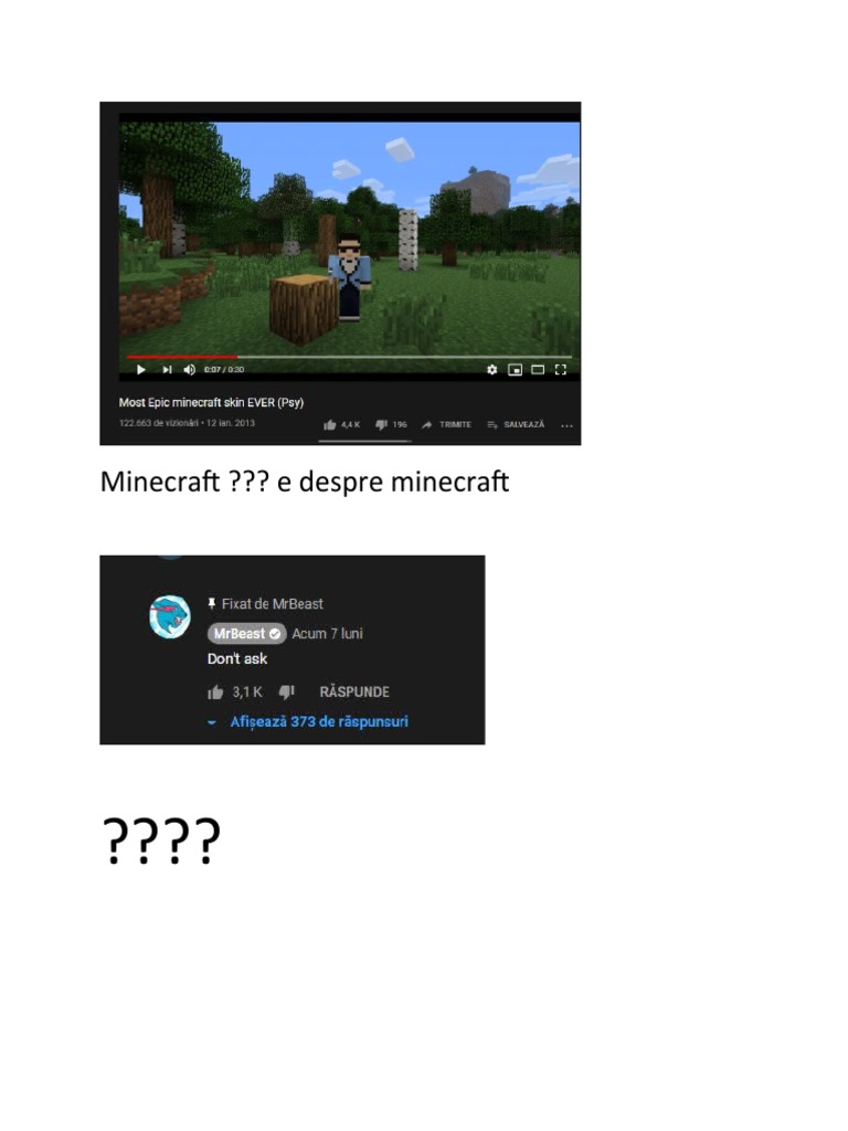 Minecraft ??? e Despre Minecraft | PDF