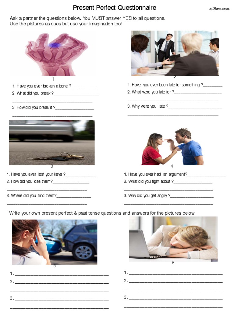 Present Perfect Questionniare 2021 | PDF | Self-Improvement