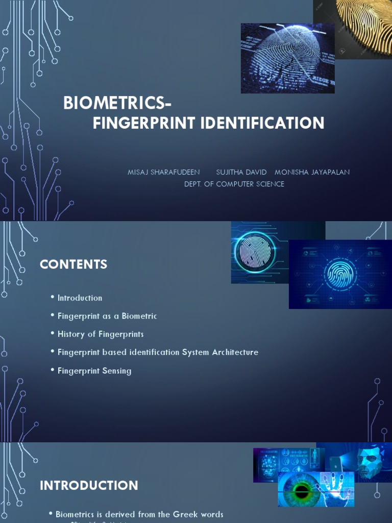 Biometrics - Fingerprint | PDF | Fingerprint | Biometrics