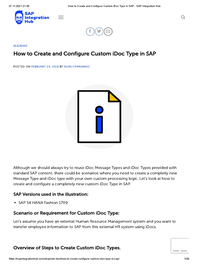 How To Create And Configure Custom Idoc Type In Sap Sap Integration