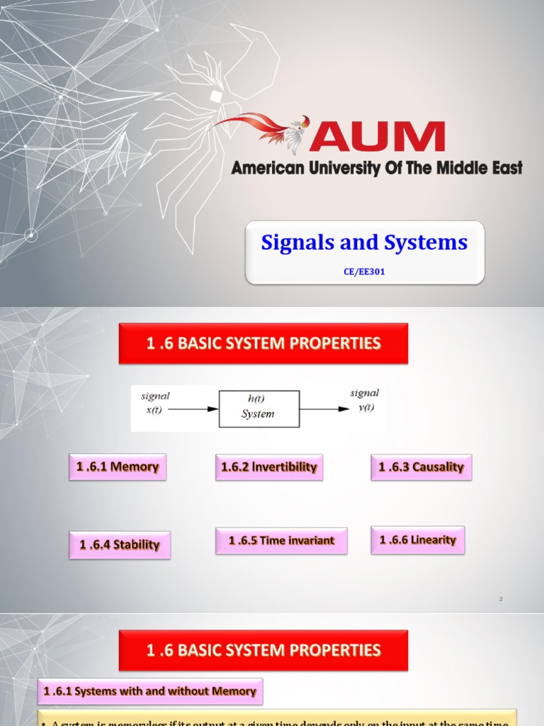 Signals and Systems: CE/EE301 | PDF | Electrical Engineering | Algorithms