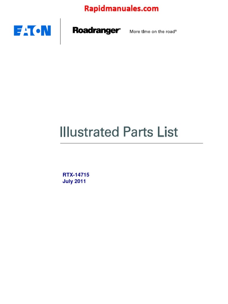 Eaton Fuller RTX 14715 | PDF | Screw | Manual Transmission