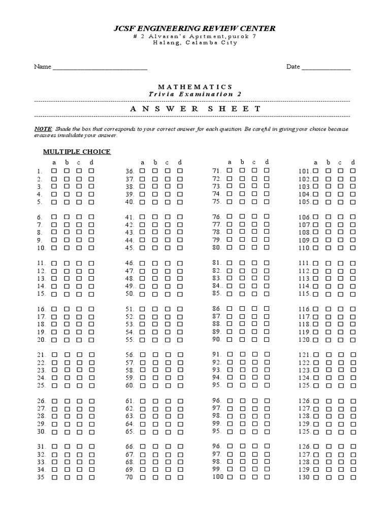 Ansheet Sheet | PDF | Tests