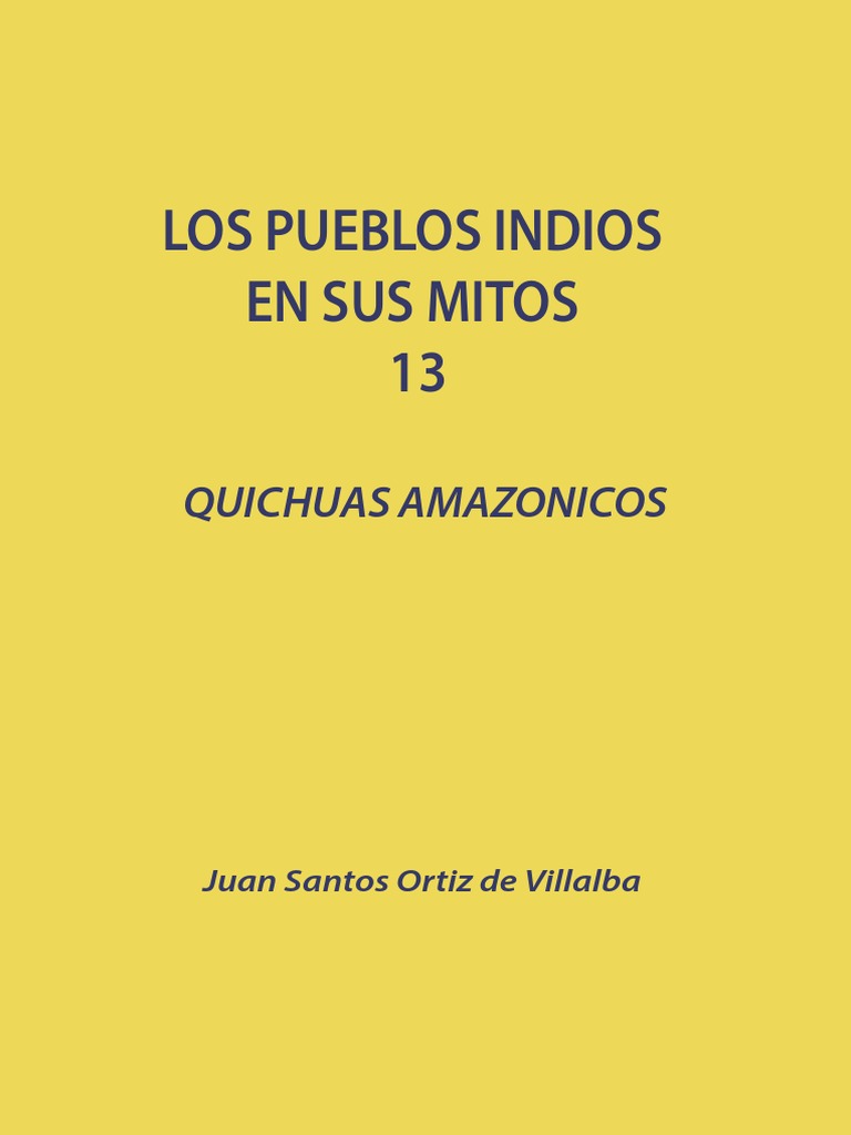 Los Pueblos Indios en Sus Mitos Quichua Amazonicos | PDF | Diablo | Puma