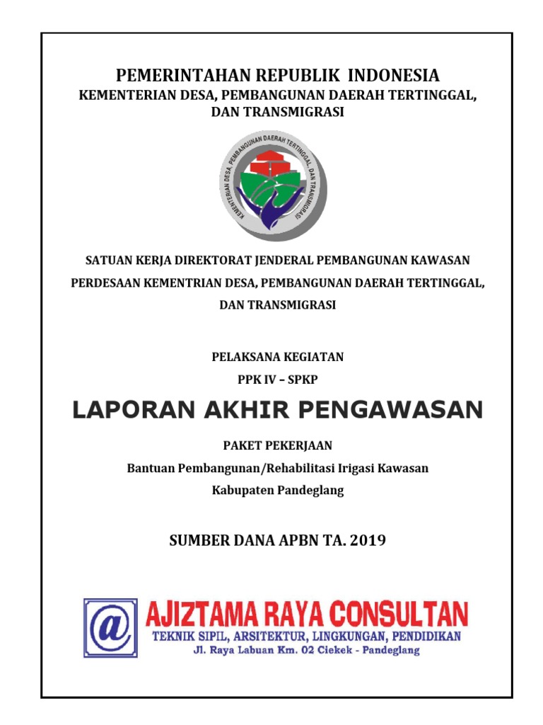 Cover Laporan Akhir Pengawasan | PDF