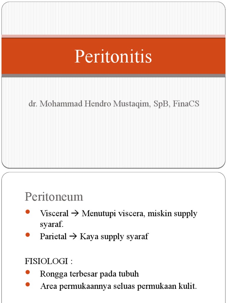 Peritonitis Dan Appendix | PDF