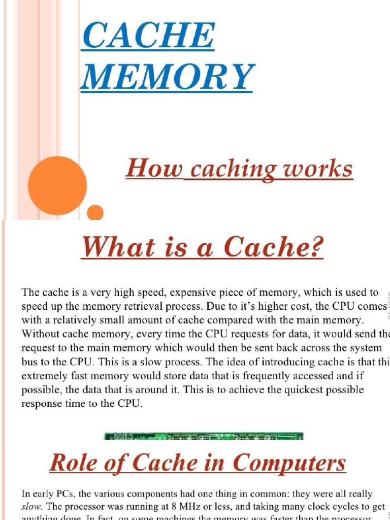 Cache Memory Presentation | PDF