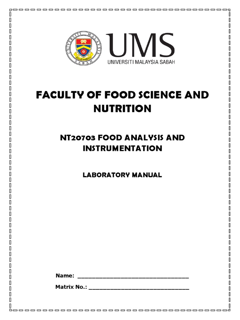 Food Analysis Lab Manual | PDF | High Performance Liquid Chromatography ...