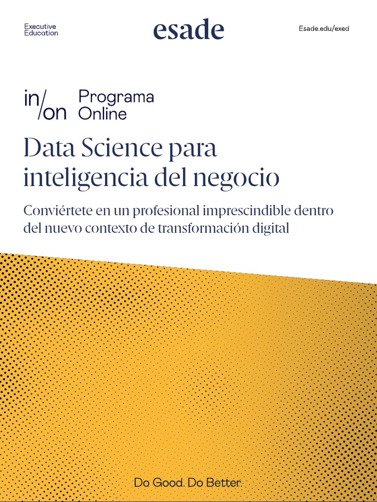 Esade-folleto-Data Science | PDF | Aprendizaje | Inteligencia