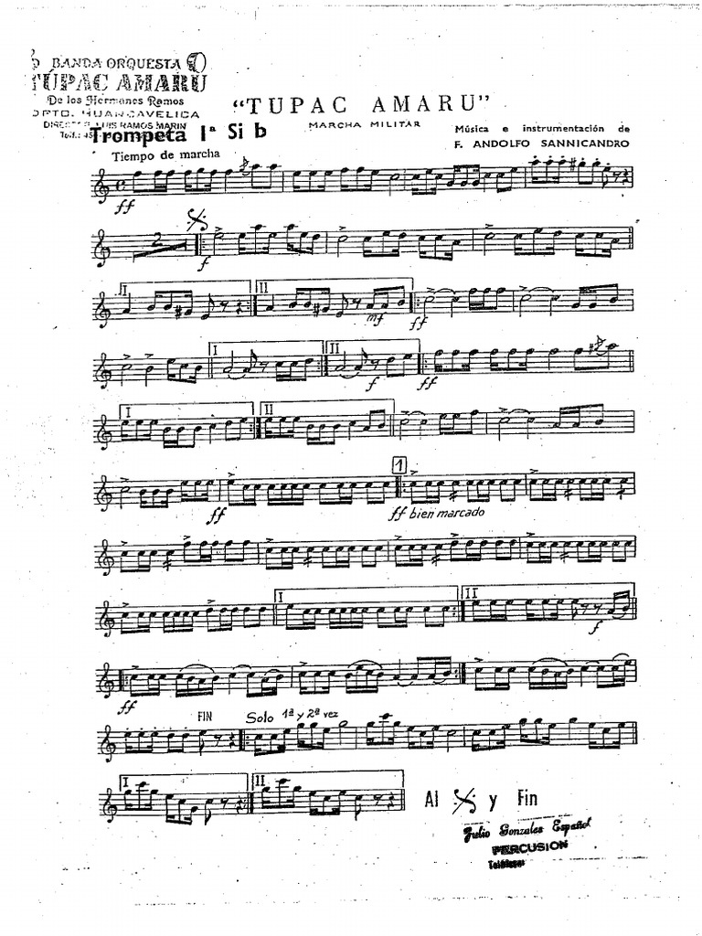 Marcha Militar Tupac Amaru-1 | PDF