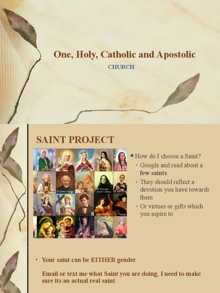 One, Holy, Catholic and Apostolic | PDF | Catholic Church | Christian ...
