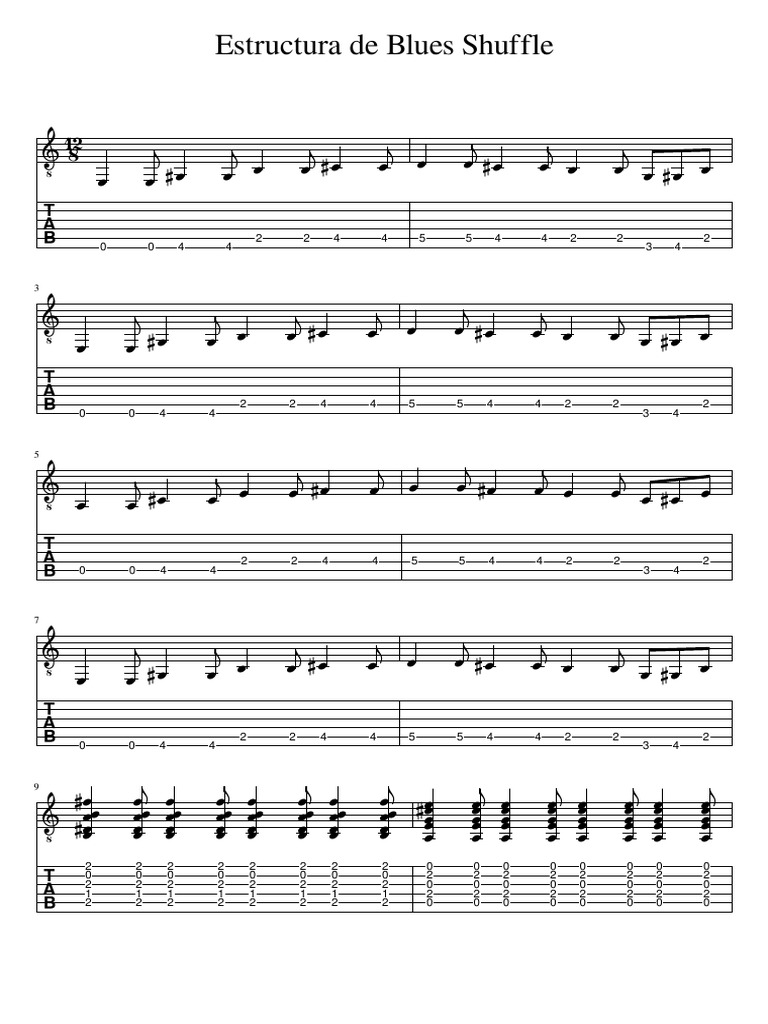 Estructura de Blues Shuffle | PDF