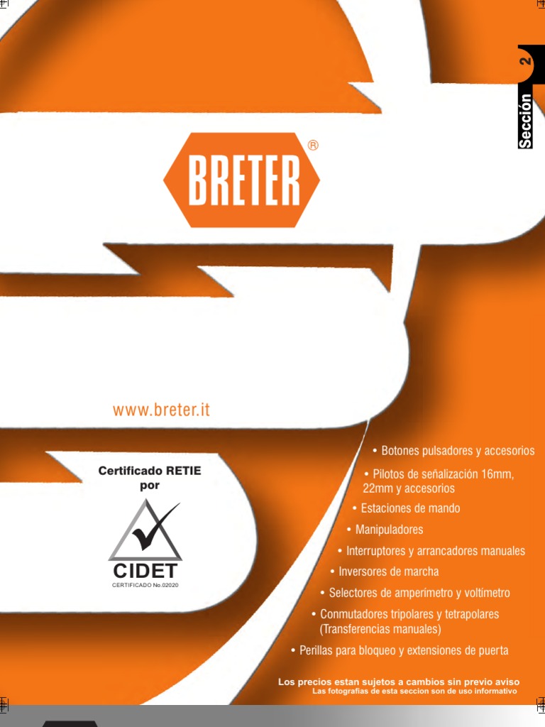 Catálogo de Botones y Conmutadores Breter | PDF | Ingeniería ...