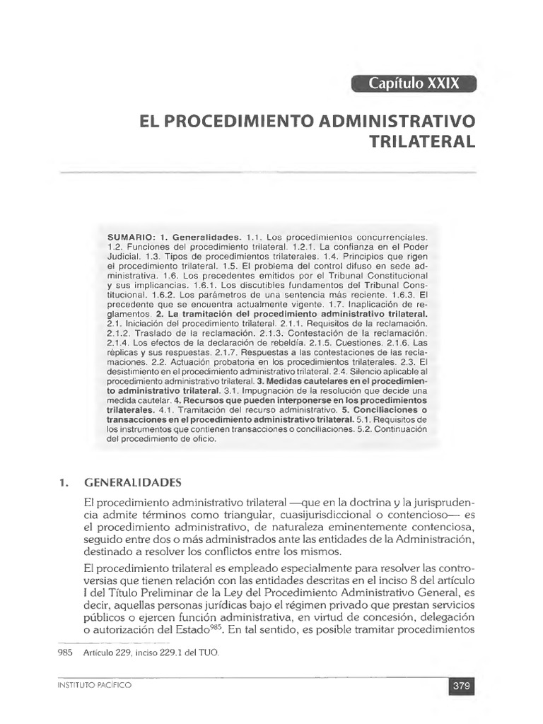 Procedimiento Administrativo Trilateral | PDF | Ley Pública | Judicaturas
