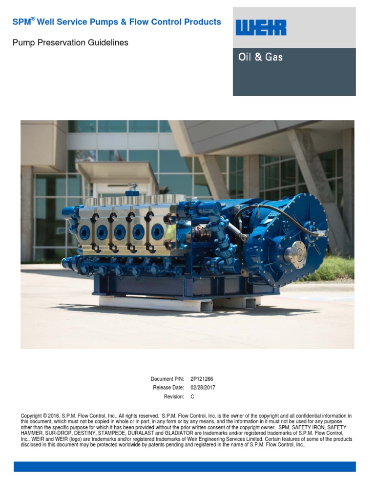 Pump Preservation Guide 2p121266 | PDF | Pump | Rust